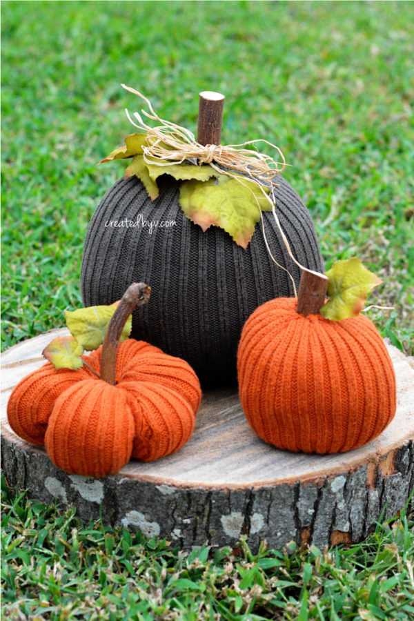 How To Make Sweater Pumpkins - created by v.