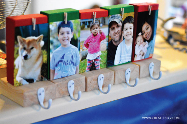 Rustic Wood Block Stocking Holders - created by v.
