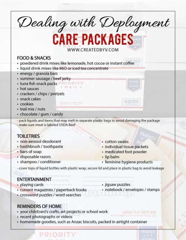Dealing With Deployment Care Packages Created By V